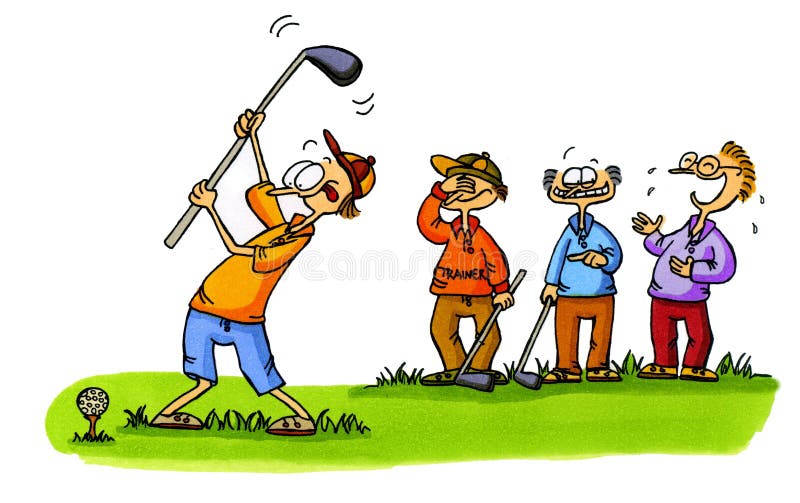 Golfer Cheating - Golf Cartoons Series Number 5 Stock Illustration ...
