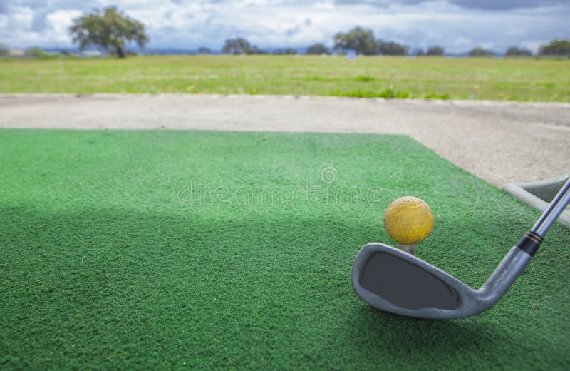 Golf Beginners Fairway for Practicing Swing and Driving Range Stock ...