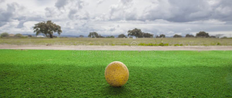 Golf Beginners Fairway for Practicing Swing and Driving Range Stock ...