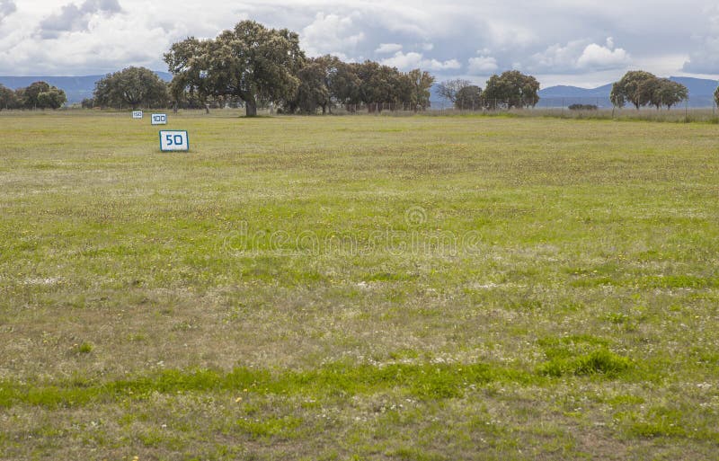 Golf Beginners Fairway for Practicing Swing and Driving Range Stock ...