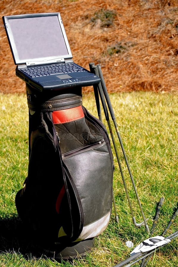 Golf and Business Laptop stock photo. Image of laptop - 4422820