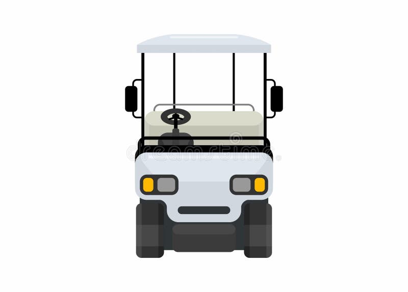 Golf Car. Front View. Simple Flat Illustration Stock Vector ...