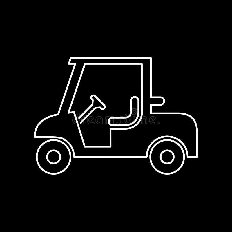 Golf Car Icon Simple Flat Vector Illustration Stock Vector ...