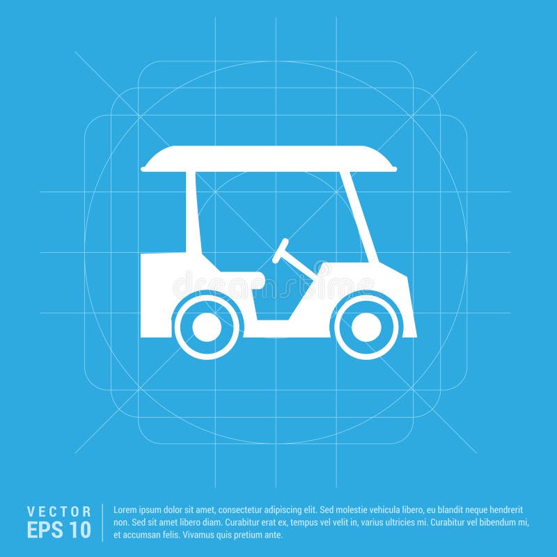 Golf Car Icon stock vector. Illustration of sport, vector - 132421450