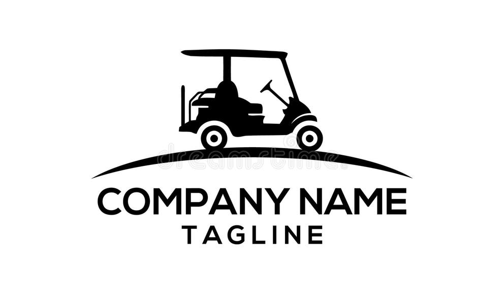 Golf Car Logo Design Vector Stock Vector - Illustration of drawing ...