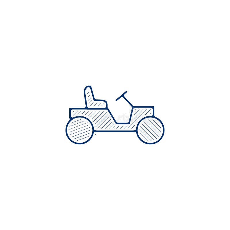 Golf Car Icon. Golf Car Hand Drawn Pen Style Icon Stock Vector ...