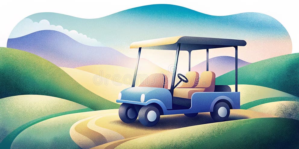 Golf Car Vector Illustrations Stock Illustration - Illustration of ...