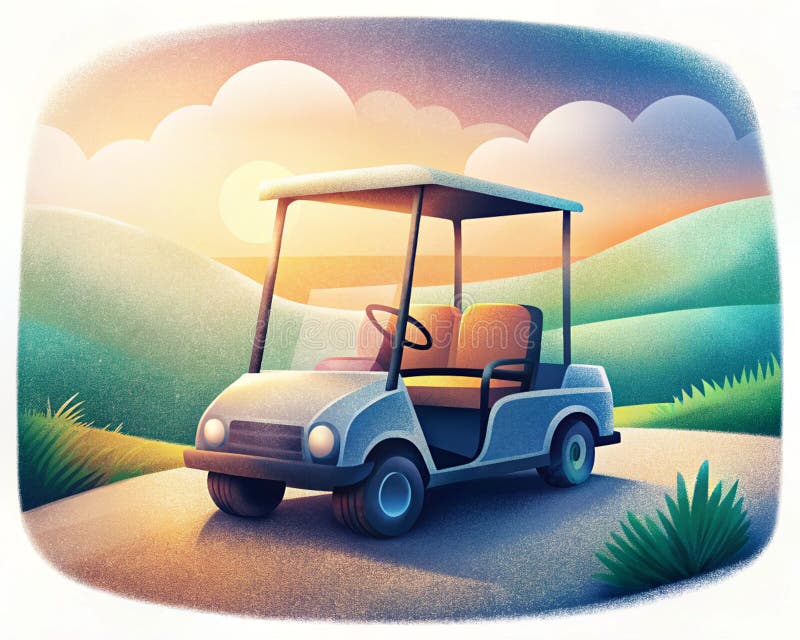 Golf Car Vector Illustrations Stock Illustration - Illustration of ...