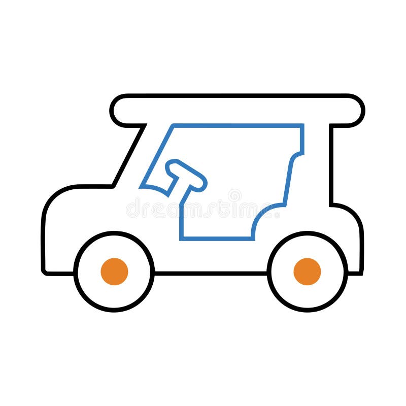 Golf Cart, Golf, Buggy Car, Game Golf Cart Icon Stock Vector ...