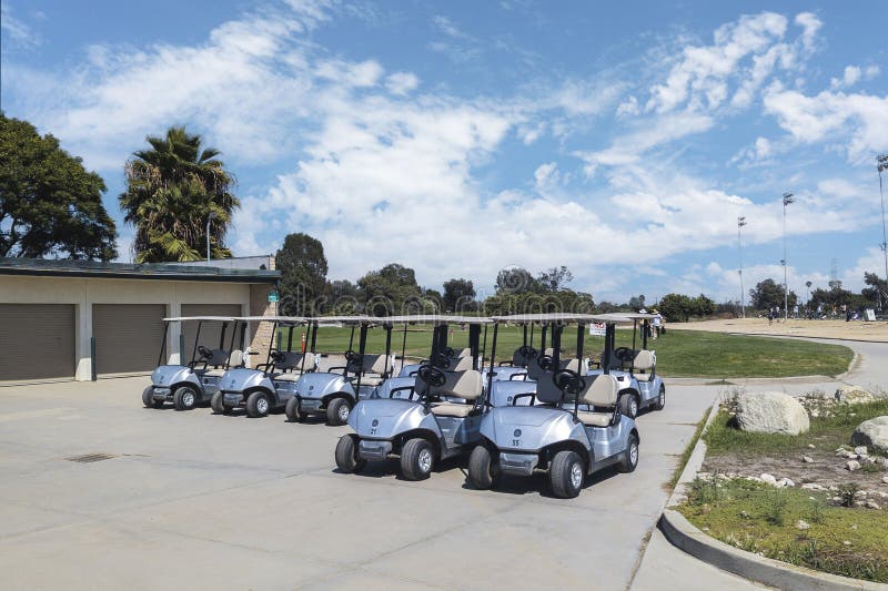 Golf Cart Buggy Rental Parking at Public Golf Course Editorial Image ...