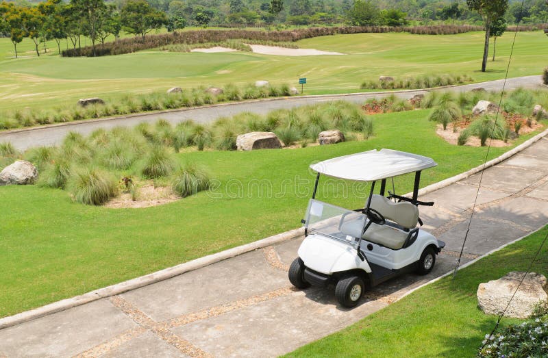 Golf cart stock photo. Image of vehicle, field, ecology - 12465062