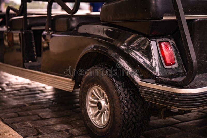Golf cart in the hotel stock image. Image of activity - 238797491