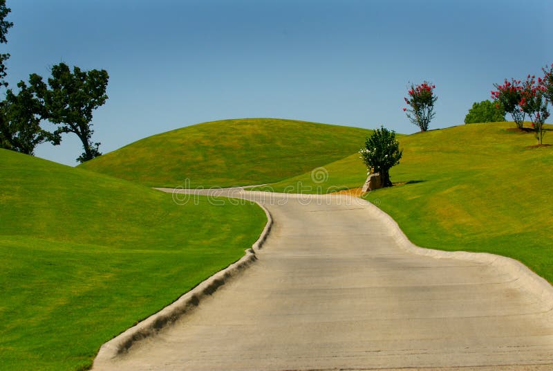 Golf cart path stock photo. Image of landscape, outdoors - 2607172