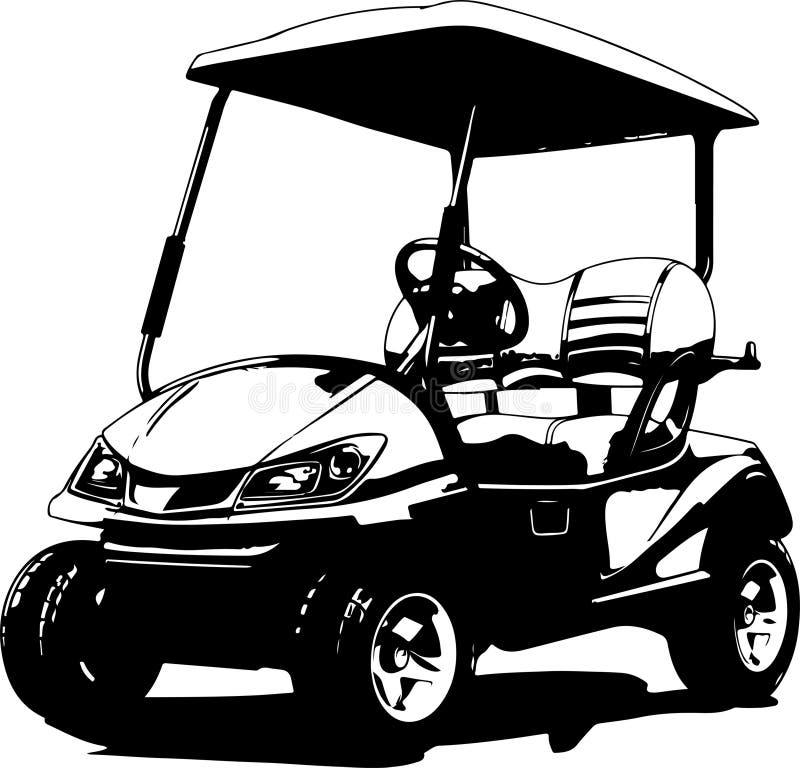 Golf Cart Silhouette Vector Stock Vector - Illustration of golf ...