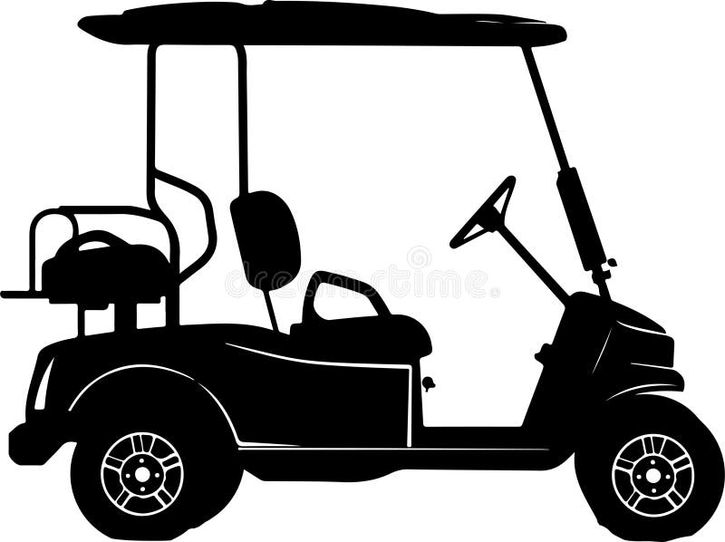 Golf Cart Silhouette Vector Stock Vector - Illustration of lift ...