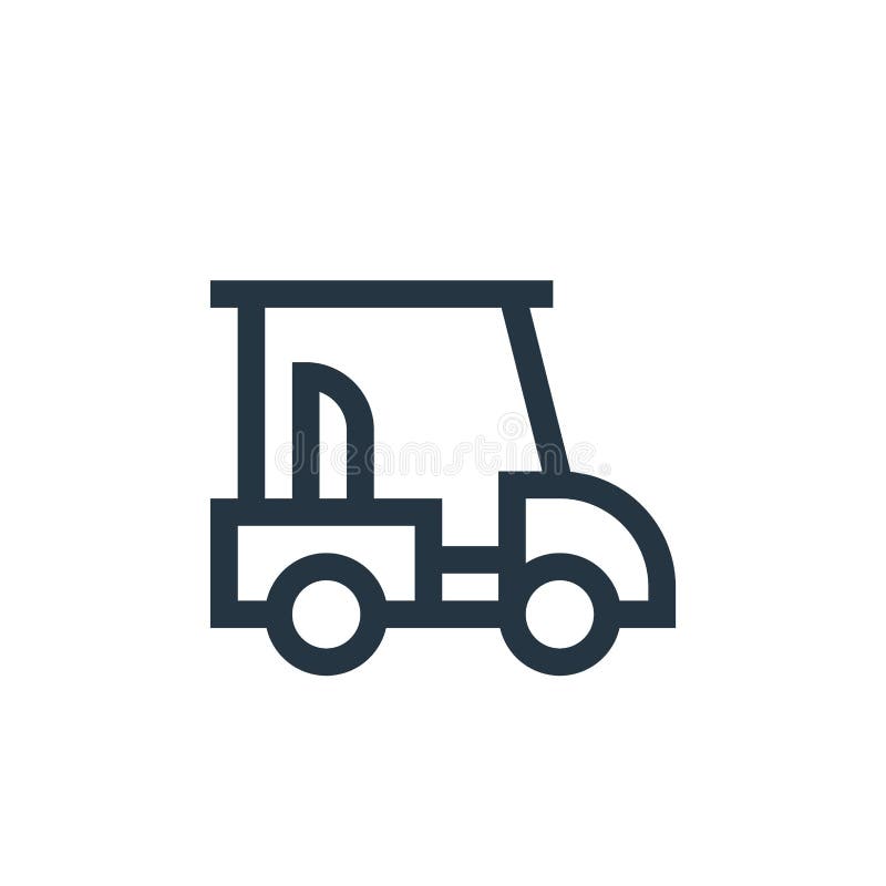 Golf Cart Vector Icon. Golf Cart Editable Stroke. Golf Cart Linear ...