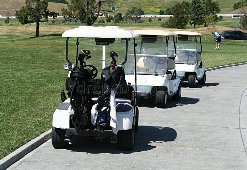 Golf Carts stock photo. Image of business, cart, game, clubs - 800802