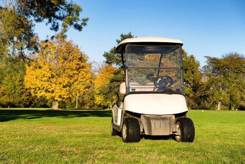 Golf Carts on a Golf Course Stock Photo - Image of lifestyle, green ...