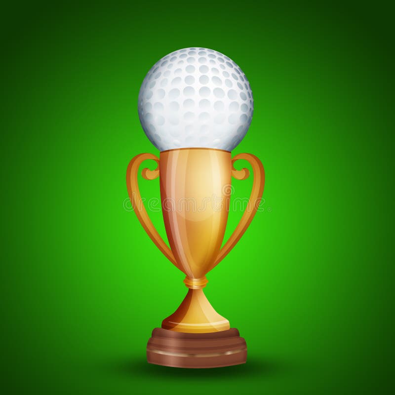 Golf championship cup stock illustration. Illustration of prize - 110442235