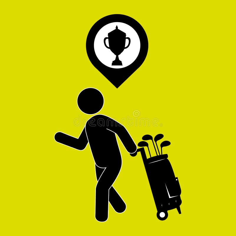 Caddie Graphic Sign stock vector. Illustration of grass - 44240169