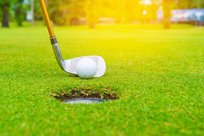 Golf Club and Ball in Grass, Golf Club and Golf Ball Close Up in Grass ...