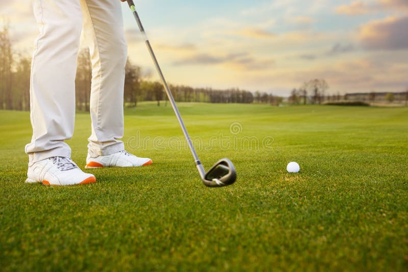 Golf Club and Ball in Grass Stock Photo - Image of ball, equipment ...