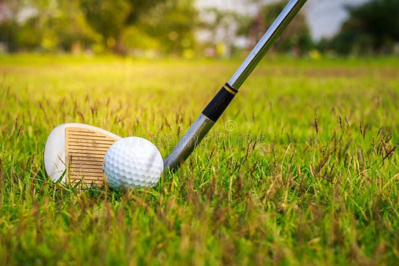 Golf Club and Ball in Grass. Stock Image - Image of ball, outdoors ...