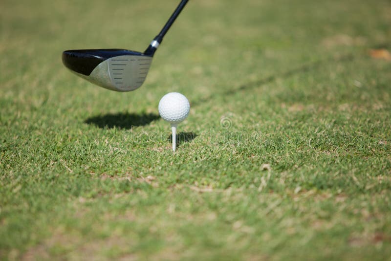 Golf Club and Ball on Tee Off Stock Image - Image of sport, swing: 34487615