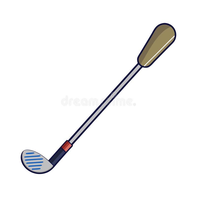 A Golf Club with a Blue and White Handle Stock Vector - Illustration of ...