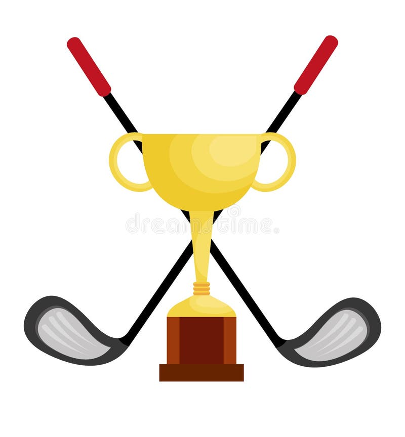 Golf Club Championship Trophy Stock Illustration - Illustration of ...