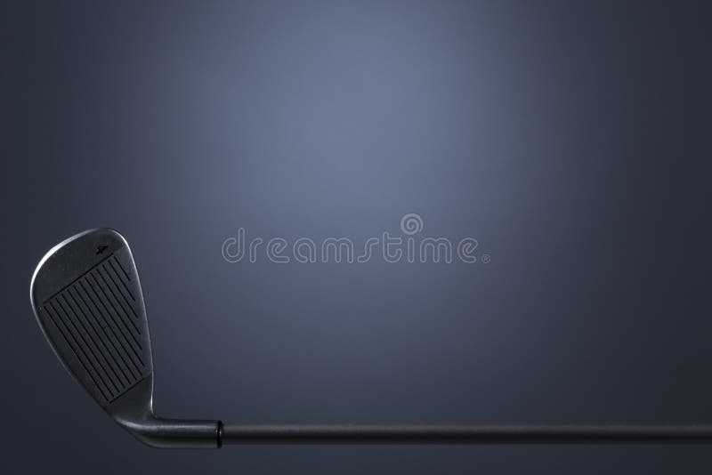 Golf Club on Dark Blue Background. Stock Photo - Image of golf ...