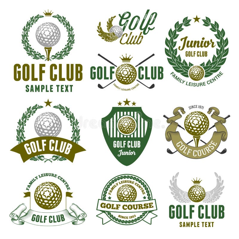 Golf Club Emblems stock vector. Illustration of equipment - 69251297
