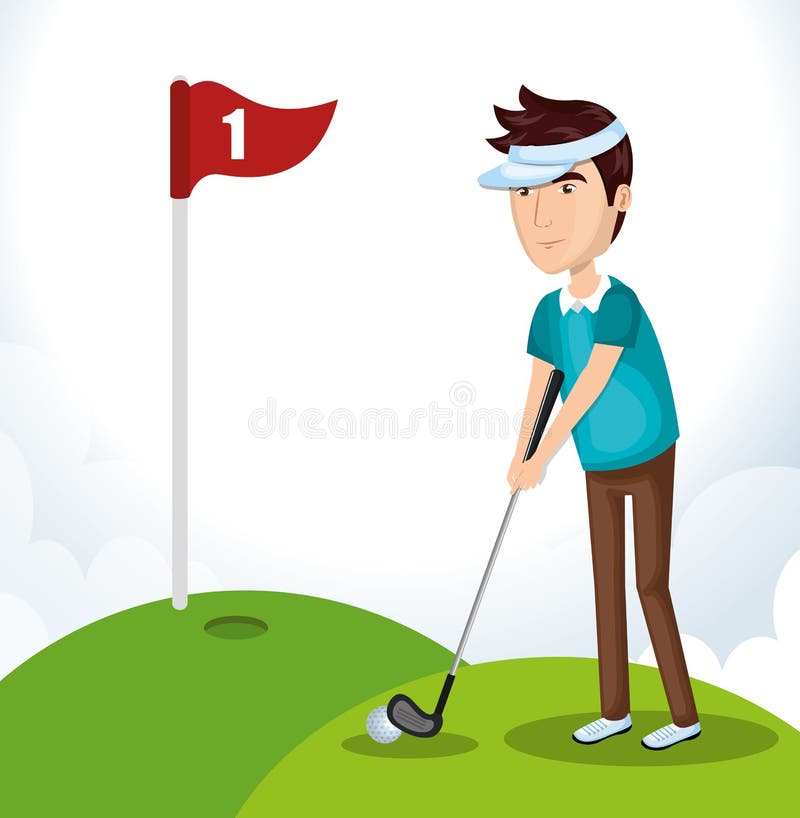 Golf club golfer avatar stock illustration. Illustration of avatar ...