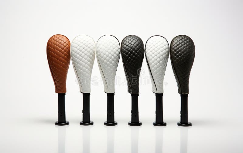 Golf Club Headcovers on White Stock Illustration - Illustration of club ...