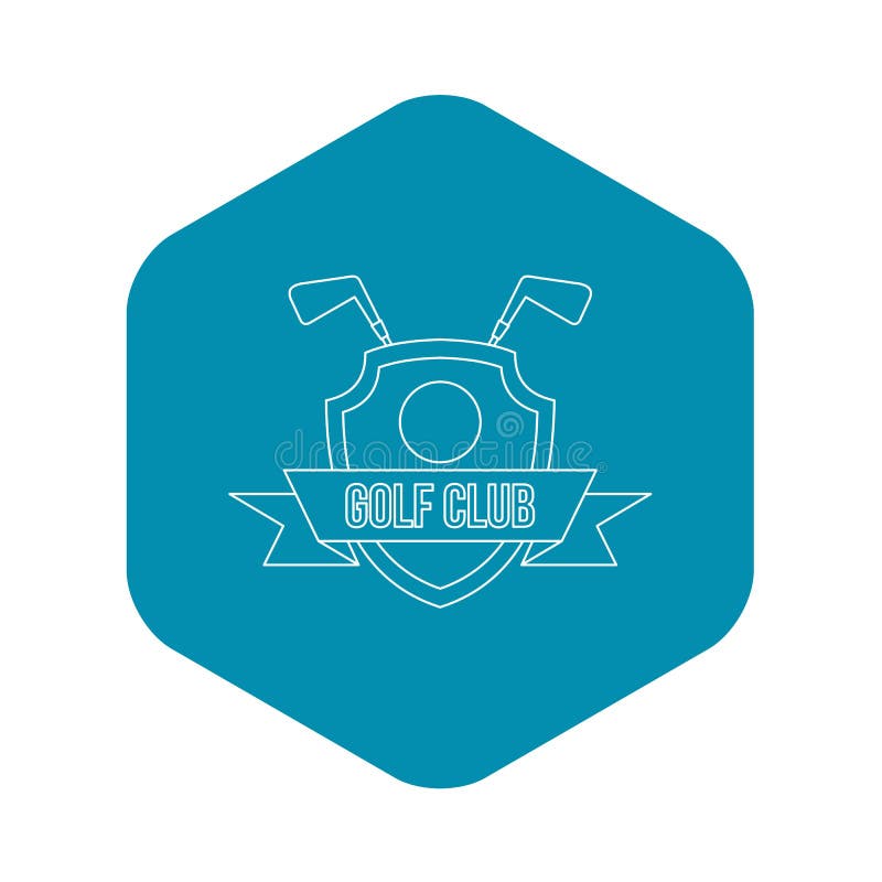Golf Club Icon, Outline Style Stock Vector - Illustration of element ...