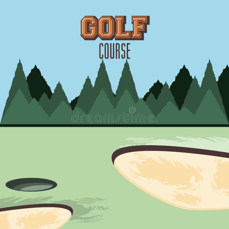 Golf Club Label with Course Stock Vector - Illustration of premium ...