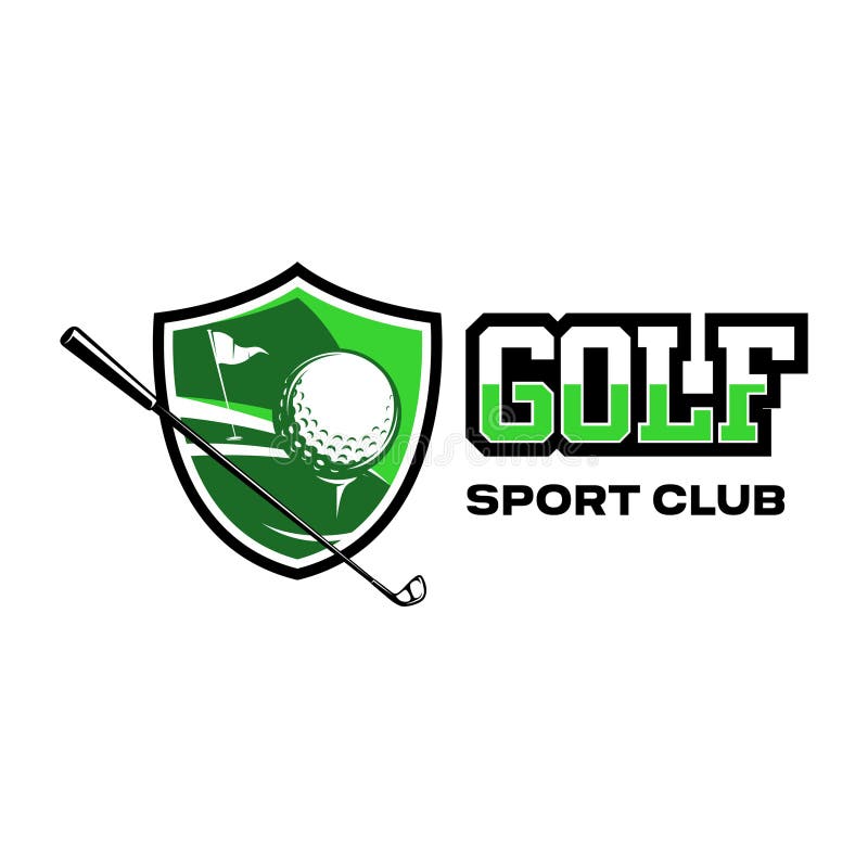 Golf Sports Club Logo Design Illustration Vector Stock Illustration ...