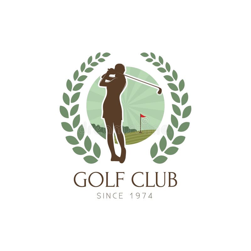 Golf Club Logo Element Design. Vector Illustration Decorative Design ...