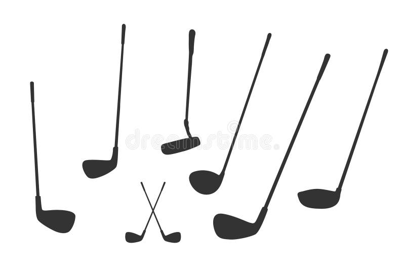 Golf Club Silhouettes, Golf Club Vector Stock Vector - Illustration of ...