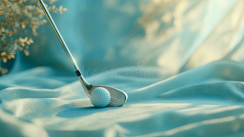 Golf Club and Tee with Ball Ready To Swing . Stock Photo - Image of ...