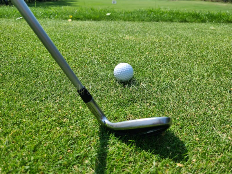 Golf Club about To Hit Ball Concept Stock Photo - Image of space, trees ...