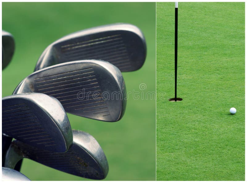 Golfer putting the ball stock photo. Image of golf, concentration ...