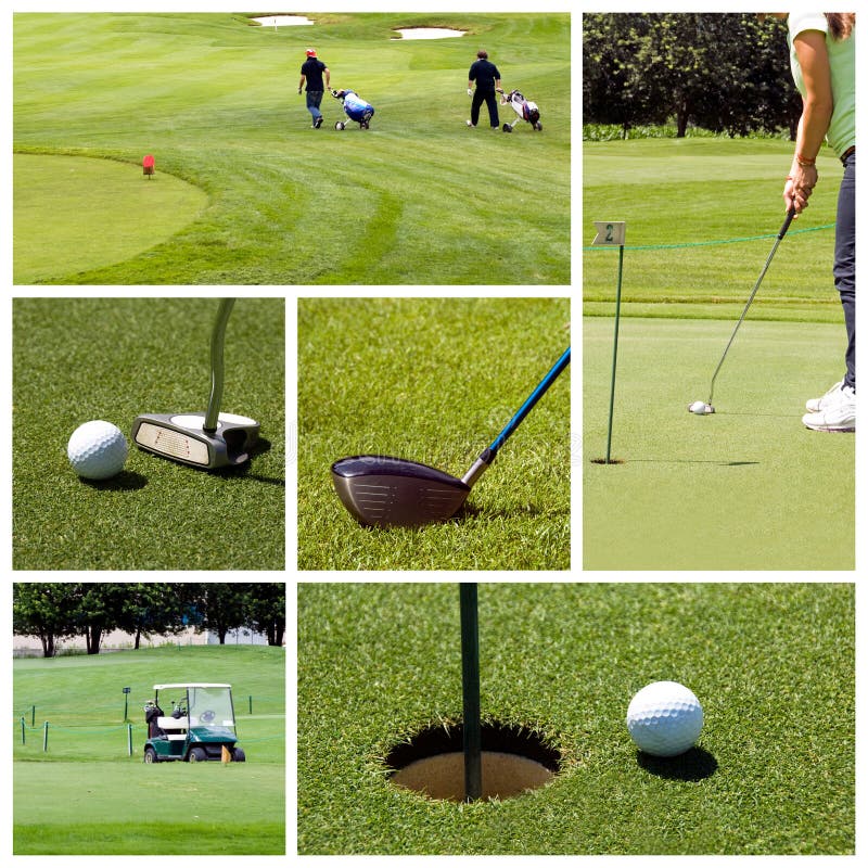 Golf collage stock photo. Image of ball, green, play - 20412848