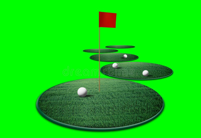 Green Golf Course Animation. Golf Concept Stock Illustration ...