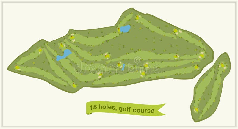 3D Golf Course Hole Layouts Stock Illustration - Illustration of ...