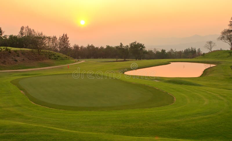 Golf Course stock photo. Image of play, putter, fairway - 1528934