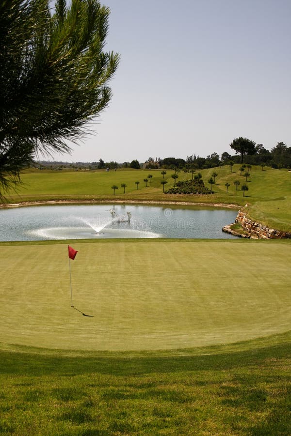Golf Course and Pond stock photo. Image of pond, time - 5403822