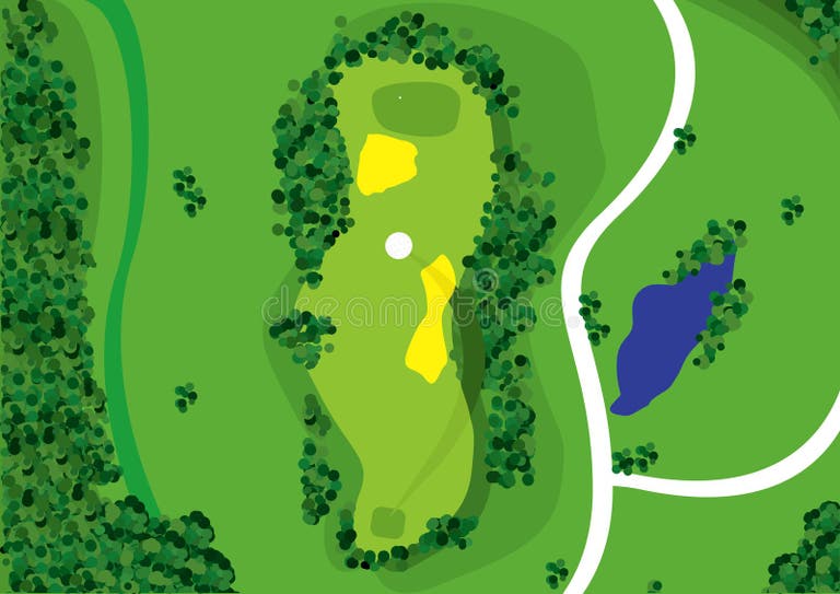 Golf Course Top View Stock Illustrations – 413 Golf Course Top View ...