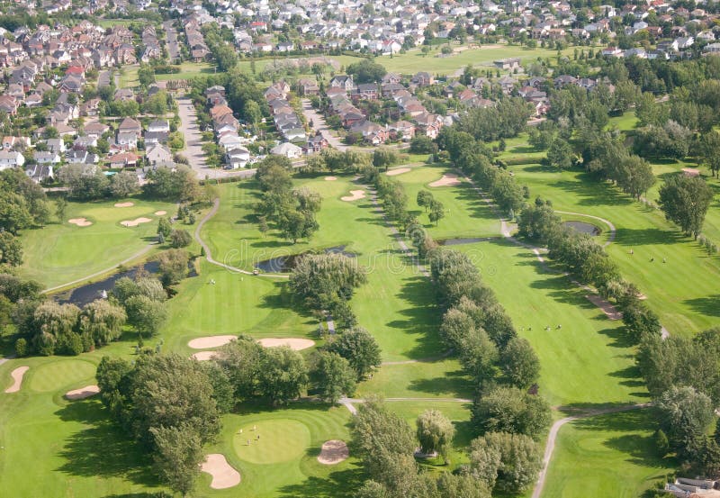Golf course. Aerial view. stock photo. Image of private - 15510982
