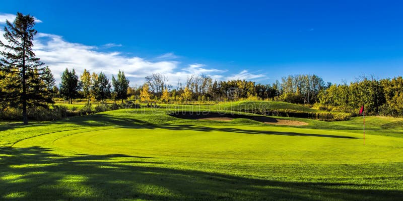 Idyllic golf course stock image. Image of equipment, shot - 15067395